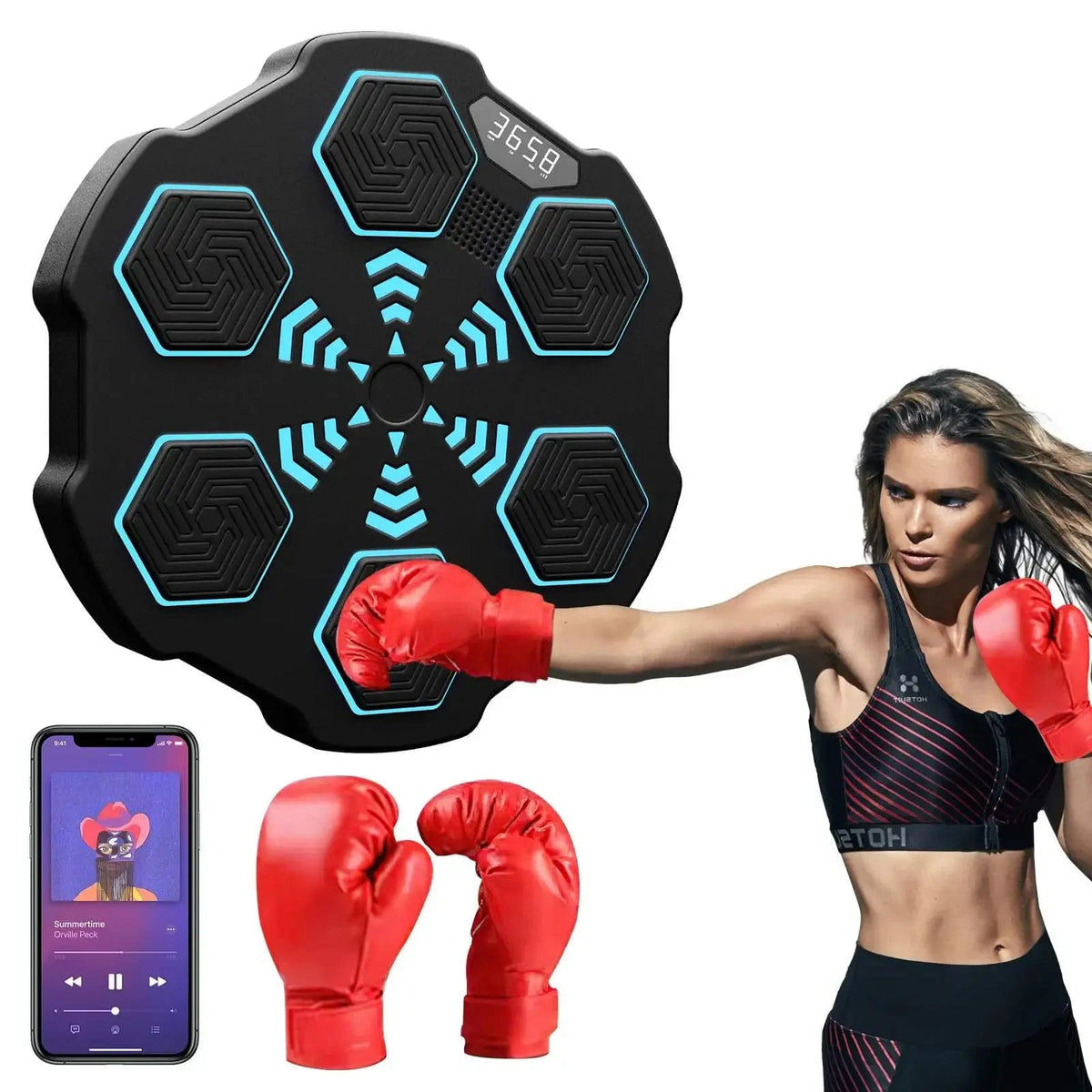 RhythmStrike: Smart Sensor Interactive Boxing Machine w/ Gloves ...